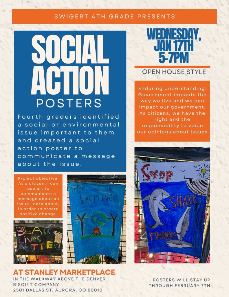 Swigert International School » 4th Grade Social Action Posters